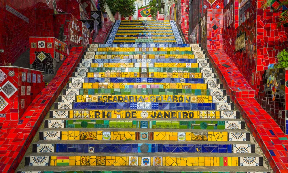De Selaron trappen in Rio de Janeiro, Brazilië